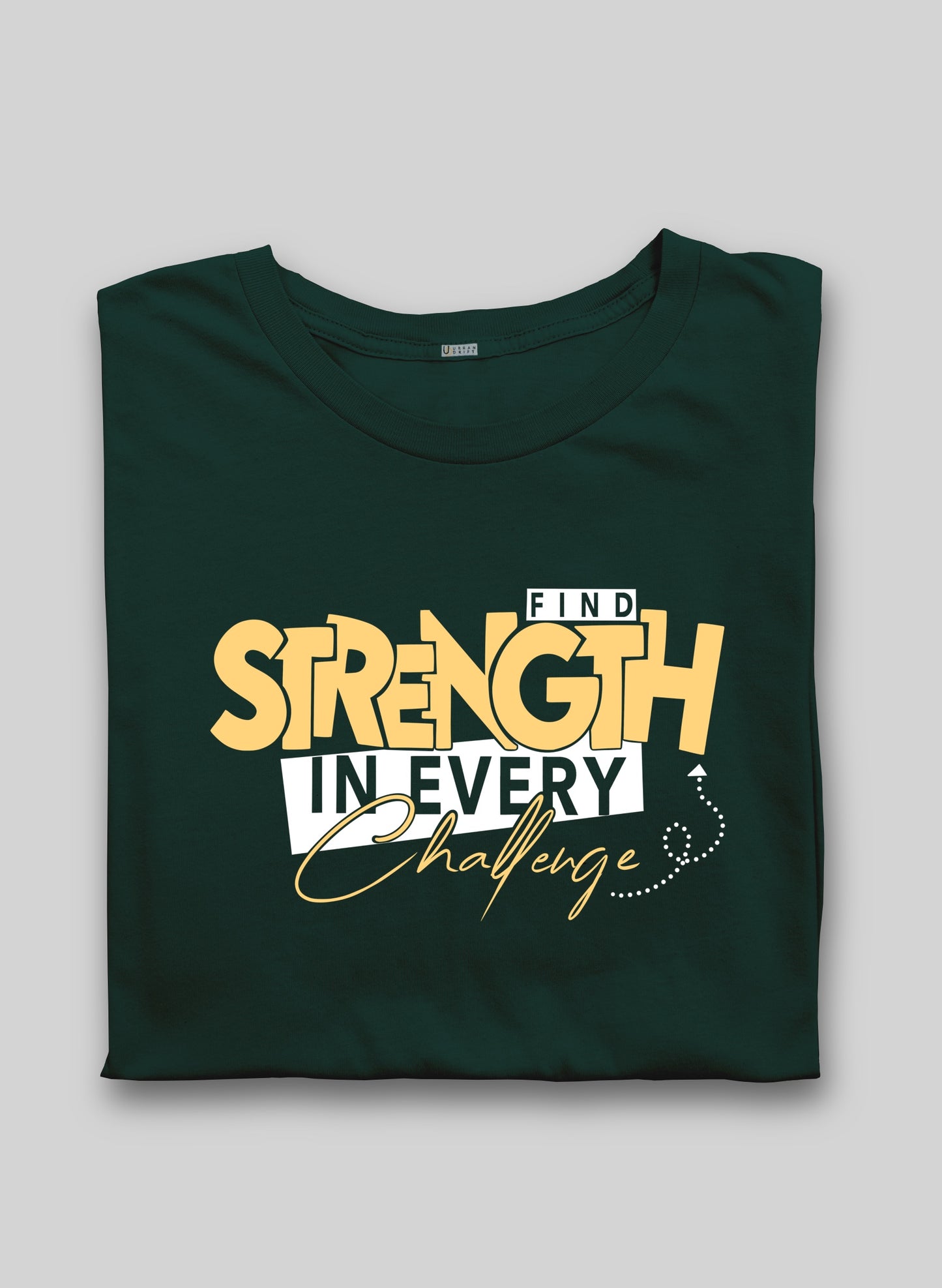 STRENGTH Bottle Green Half Sleeve T Shirt – Urban Drift